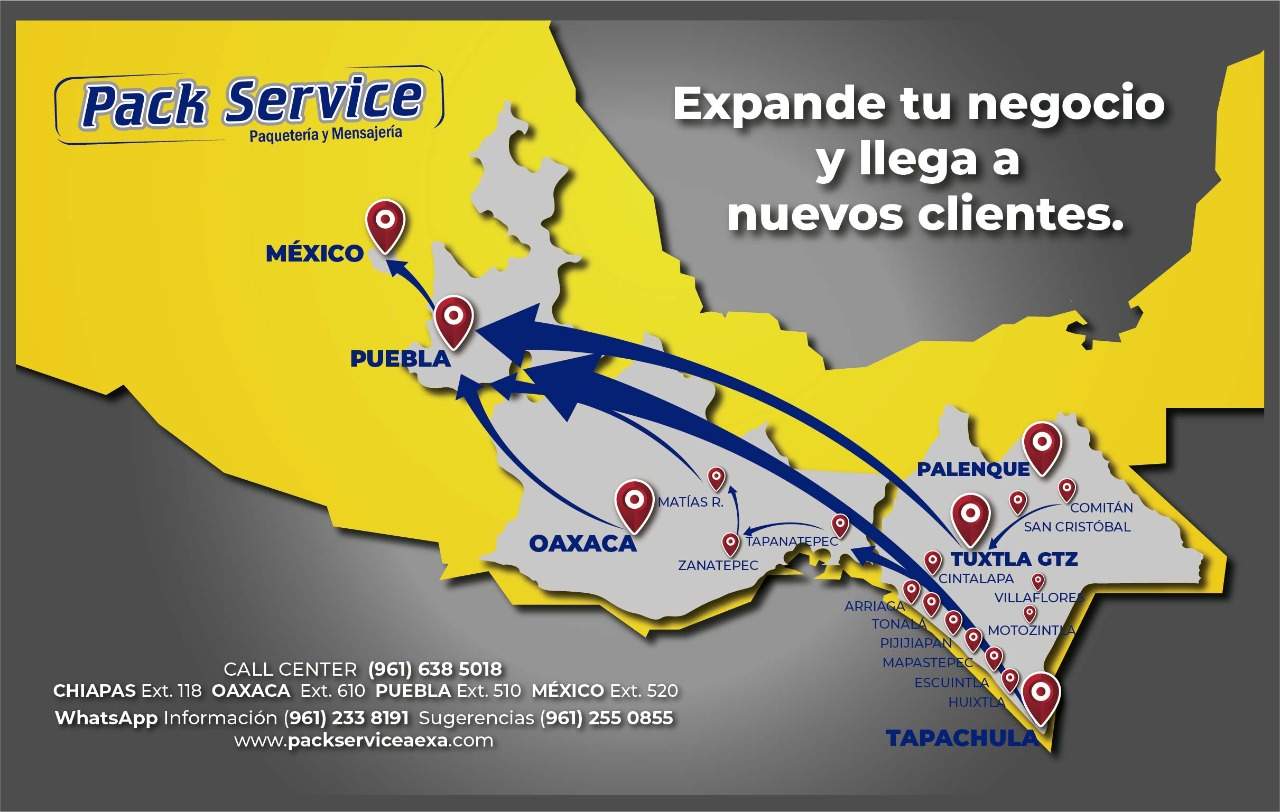 Pack Service ofrece mensajería y paquetería segura - Alerta Chiapas