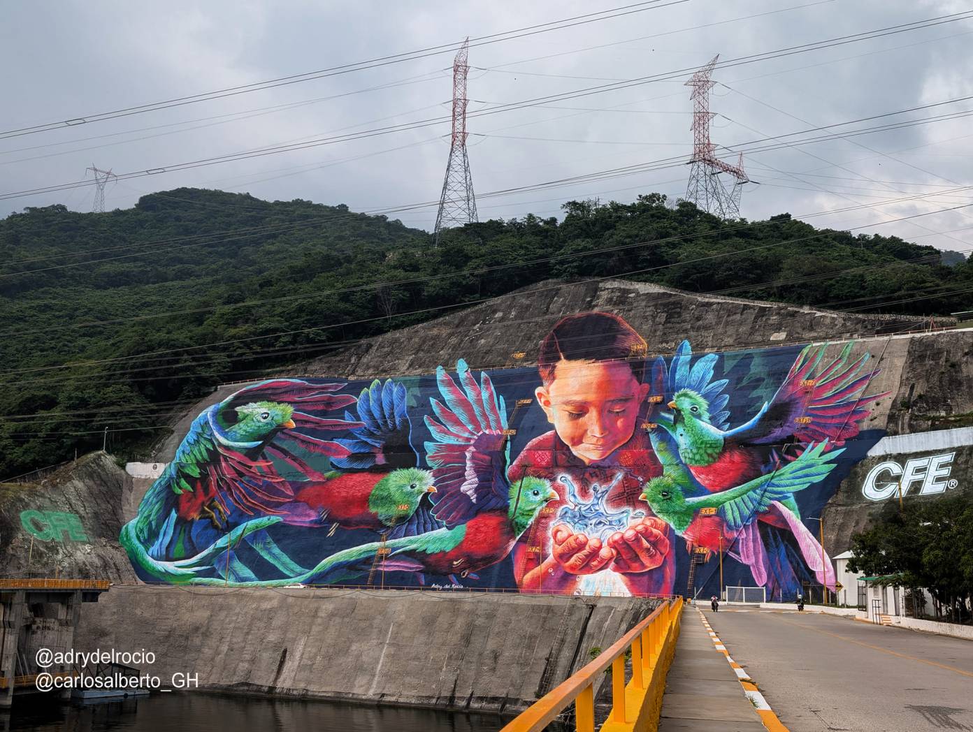 ¡Quedó padrísimo el mural “Guardianes del Agua” en la presa Chicoasén ...