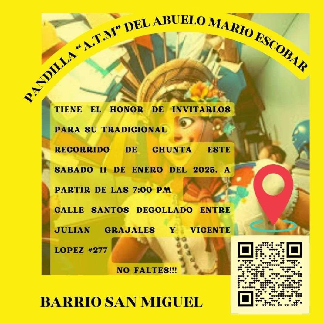 ¡Vive el tradicional recorrido de chunta en Barrio San Miguel!