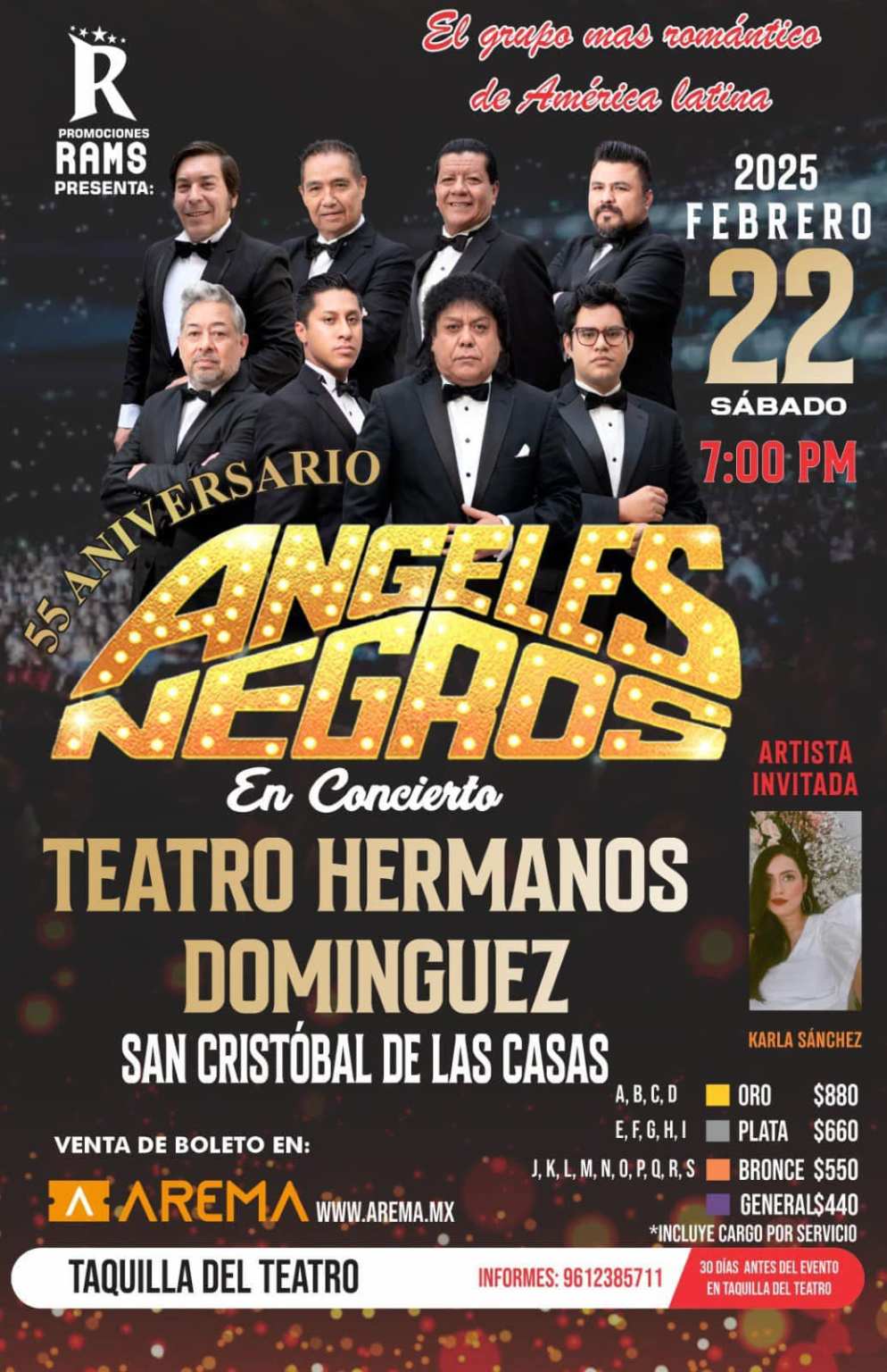 Ángeles Negros celebran 55 años con un gran concierto en San Cristóbal ...