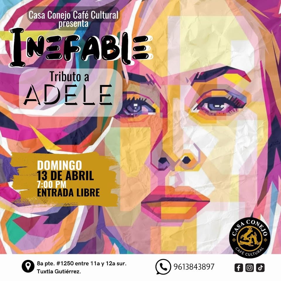 "Inefable": Tributo a Adele en Casa Conejo Café Cultural - Alerta Chiapas