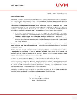 Crisis educativa: la UVM se va de Chiapas - Alerta Chiapas